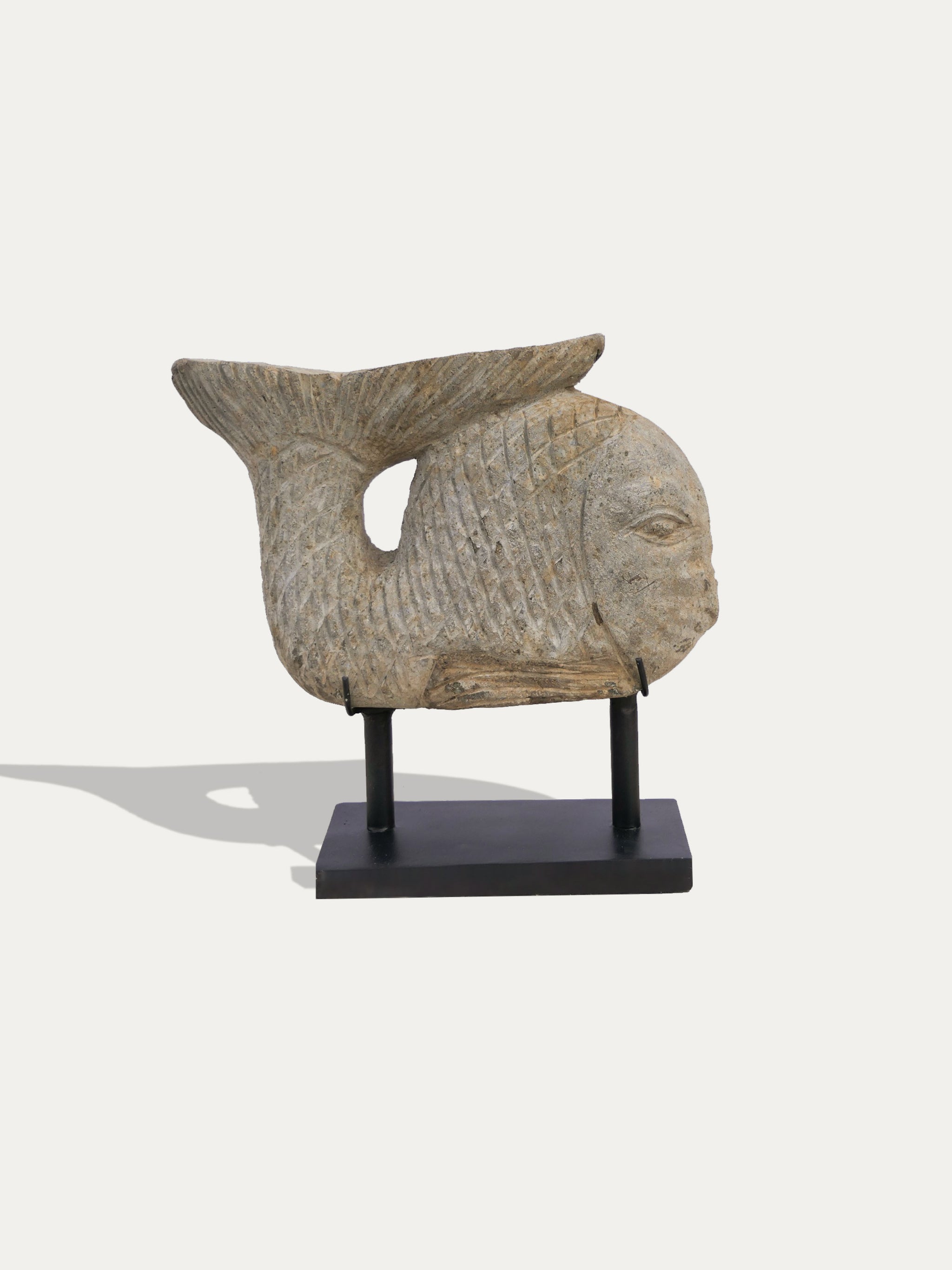 Ikan fish statue from Java, Asian stone statue